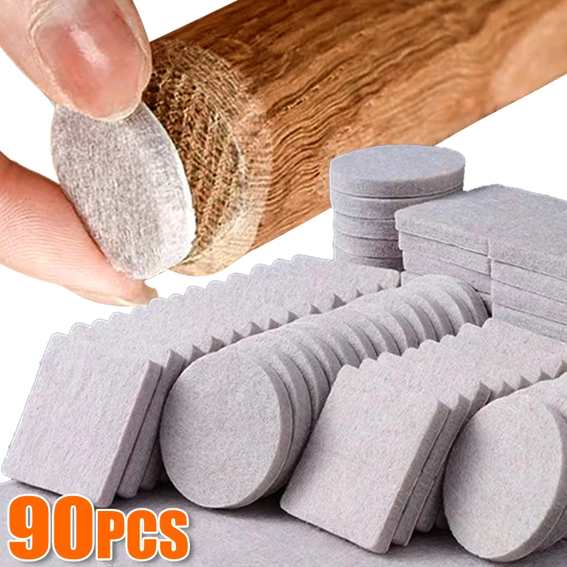 Self-Adhesive-Felt-Chair-Legs-Pads-Hardwood-Floor-Protector-Felt-Mat ...