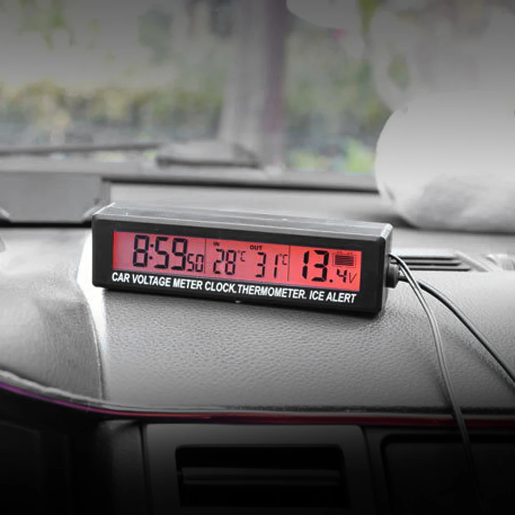 3 In 1 Car Inside Outside Temperature Thermometer High-Precision ...