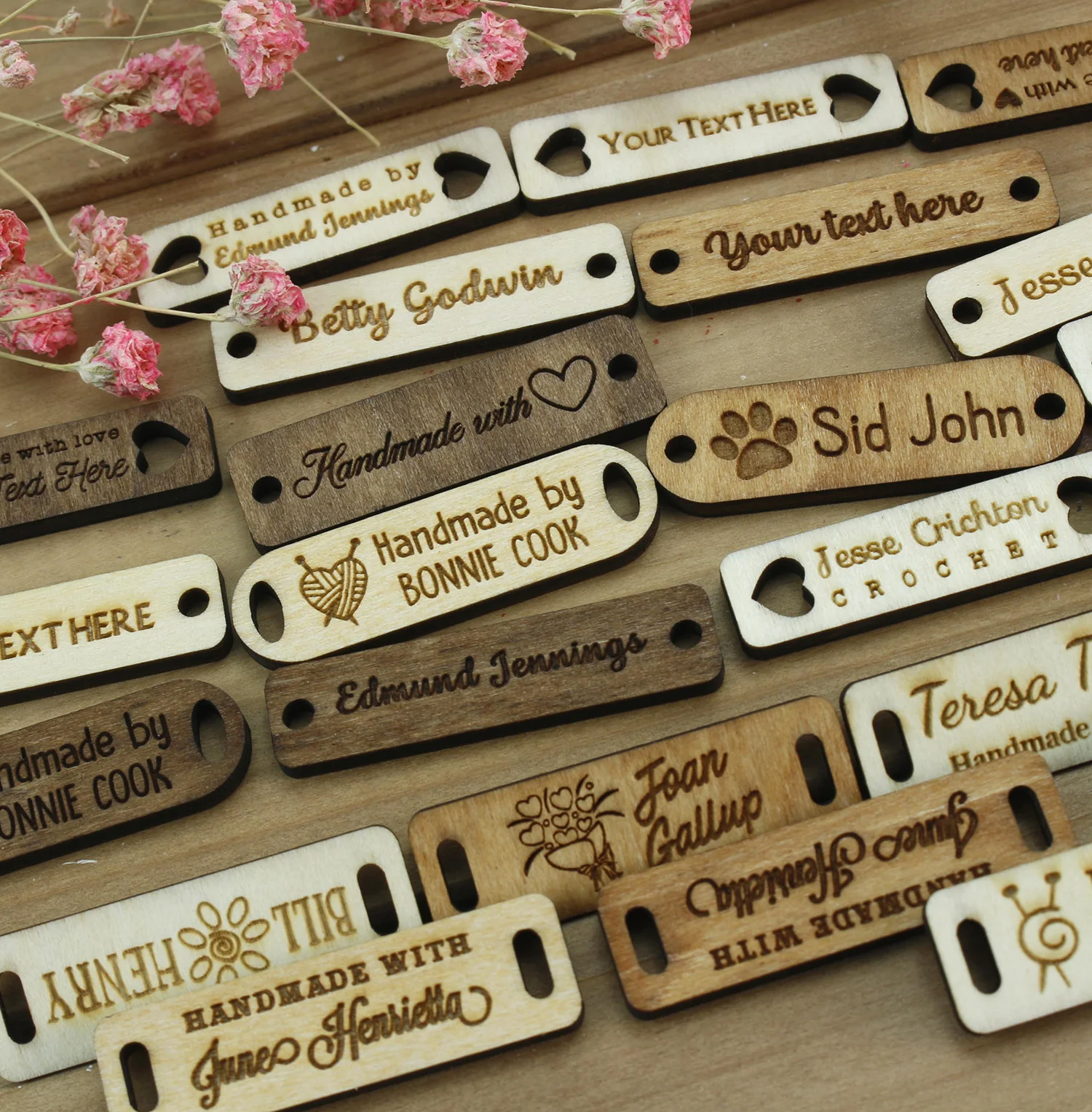 Crochet Name Tags