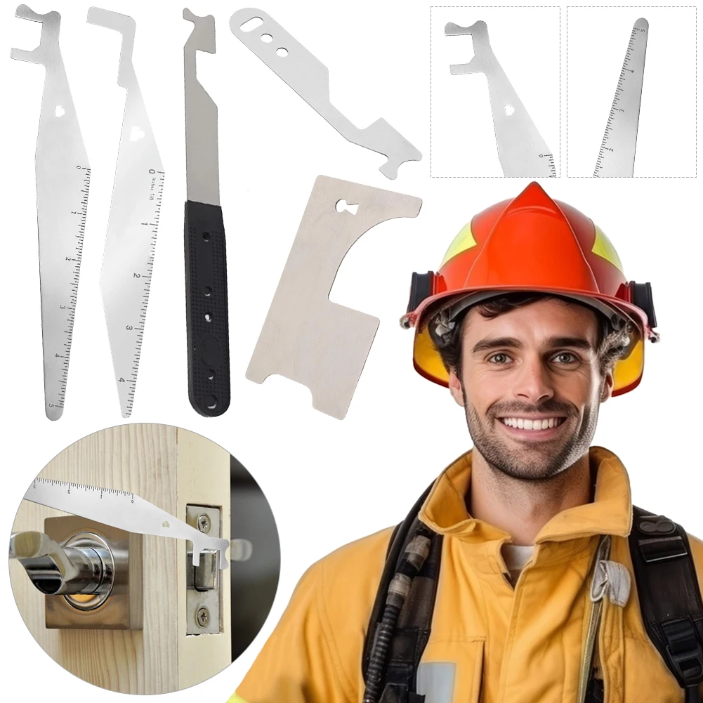 Compact-Pry-Bar-Leverage-Stainless-Steel-Lock-Pick-Tools-Door-Gap-Clamp ...