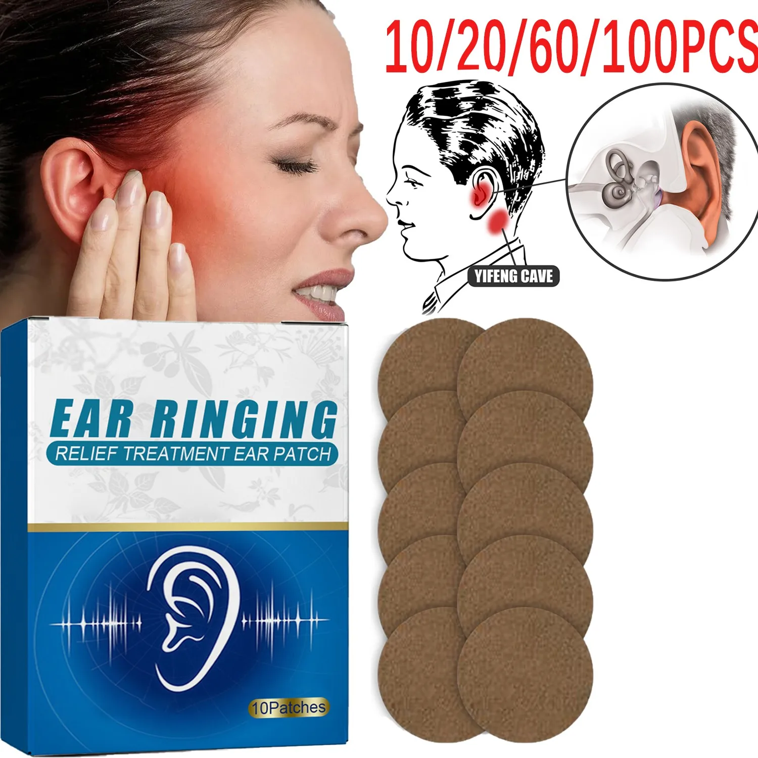 10-20-60-100pcs-Tinnitus-Treatment-Patch-For-Ear-Pain-Protect-Hearing ...
