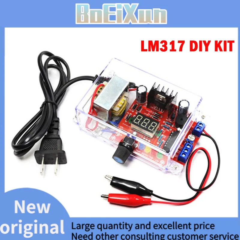 LM317 Adjustable Regulated Voltage DIY Kit Welded 220V to 1.25V-12.5V Step-down Power Supply ...
