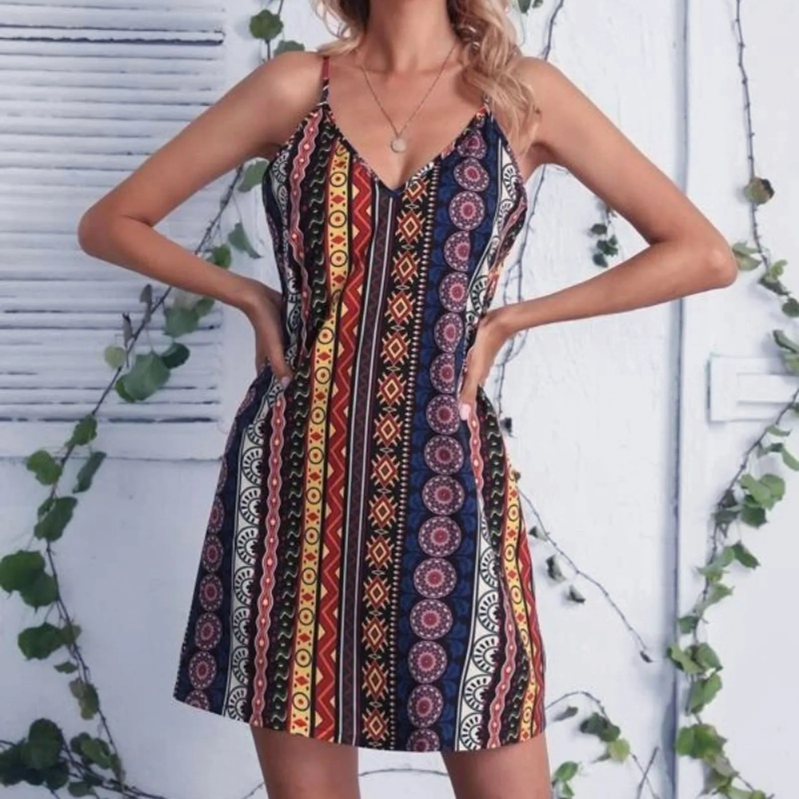 Women-Fashion-Casual-V-Neck-Sundress-Sleeveless-Open-Back-Sexy-Strap ...