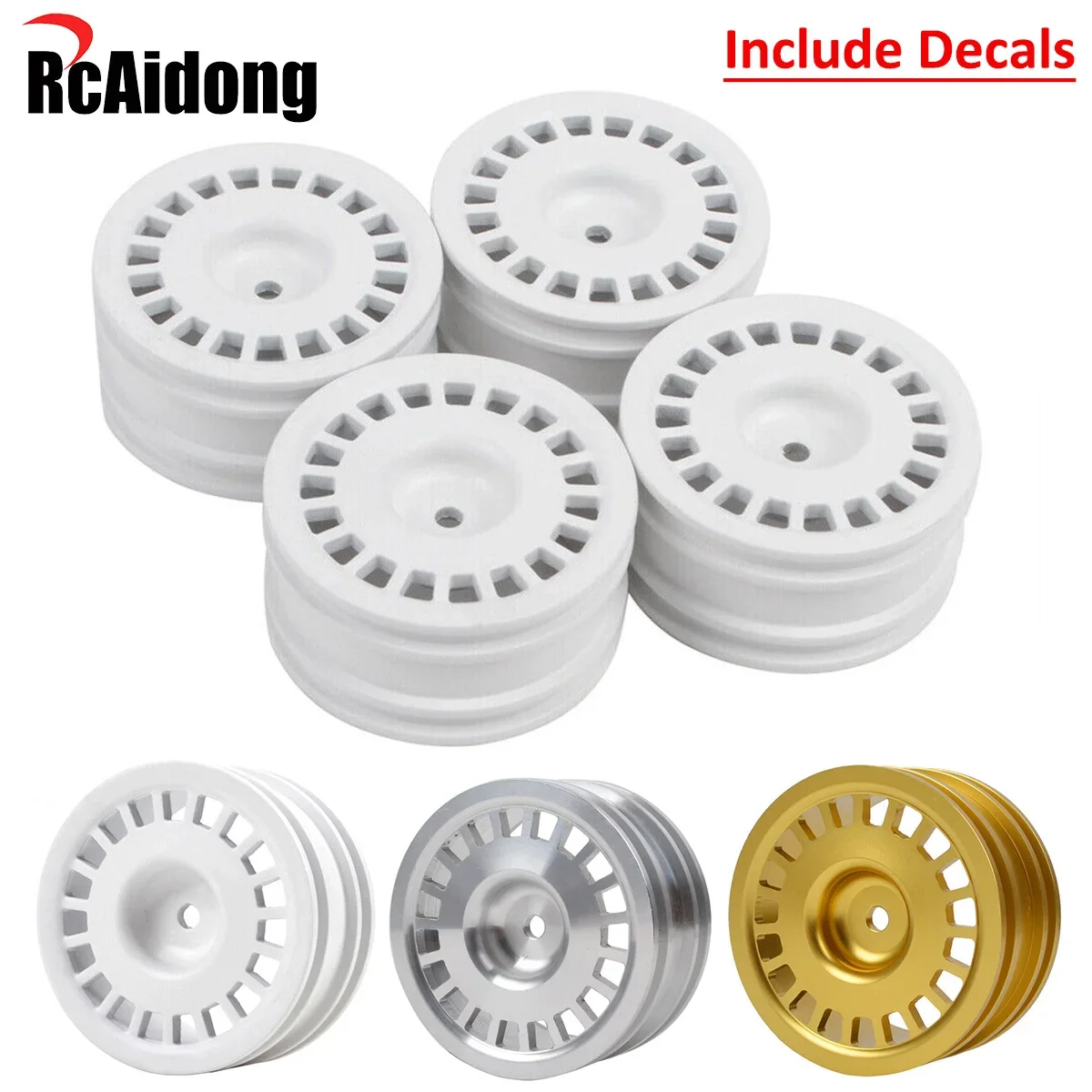 Aluminum Rally Dish Wheels Rim for Tamiya XV-02PRO TT-02 TT-01E Yokomo ...