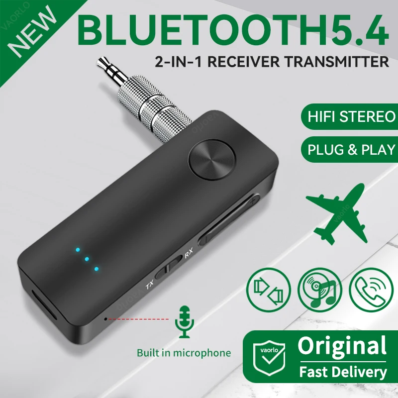 2-In-1-Wireless-Audio-Adapter-Bluetooth-5-4-Receiver-Transmitter-3-5mm ...