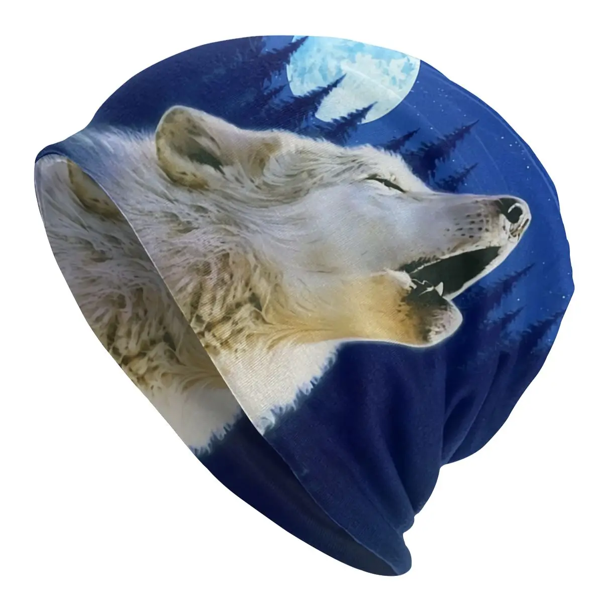 Wolf-Roar-Skullies-Beanies-Caps-Unisex-Bonnet-Winter-Warm-Knitted-Hat ...