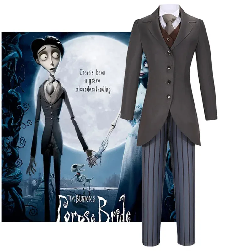 Anime Tim Burton Corpse Bride Victor Van Dort Cosplay Costume Uniform ...