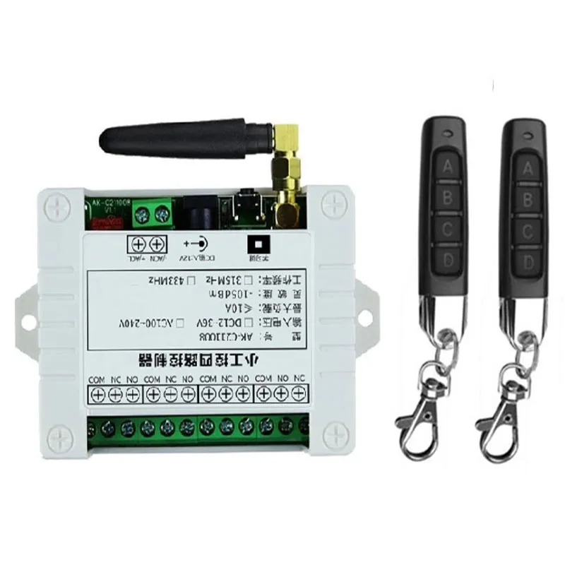 Smart Multiple DC 12V 24V 36V 10A 433 MHz 4CH 4 CH 4 Channel Wireless ...