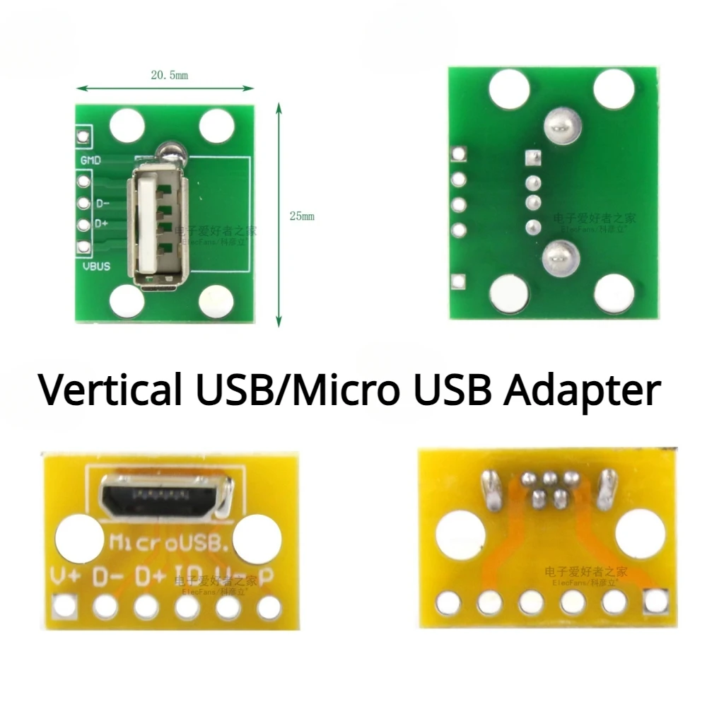 USB-Micro-USB-2-0-Female-Socket-With-PCB-Board-USB-Female-Connector-2 ...