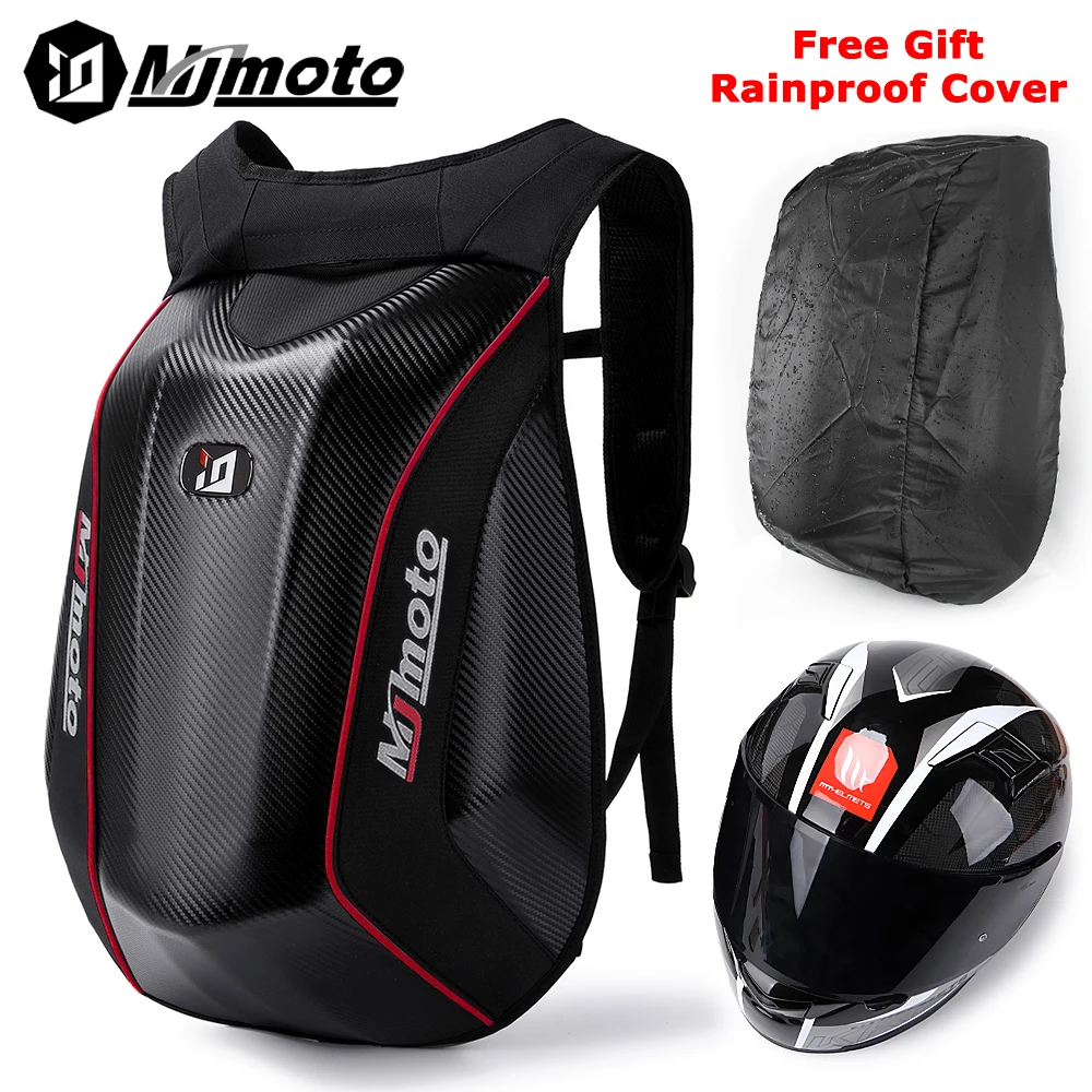 MJ-MOTO-Black-Motorcycle-Helmet-Backpack-Expandable-Motocross ...