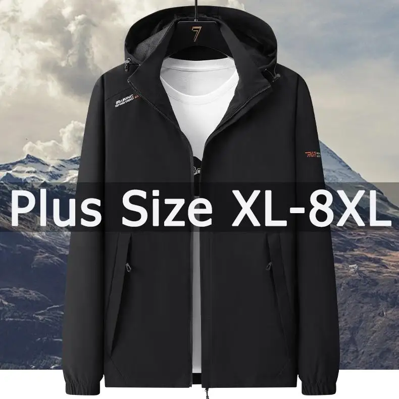 Oversize-Windbreaker-Plus-Size-Jacket-Men-Hooded-Coat-Outdoor-6XL-7XL ...