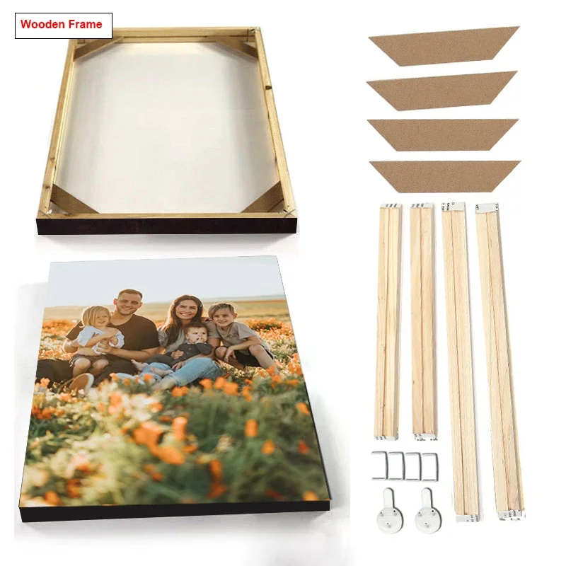 DIY-Large-Size-Wooden-Pictures-Frame-For-Wall-Canvas-Frame-Diamond ...