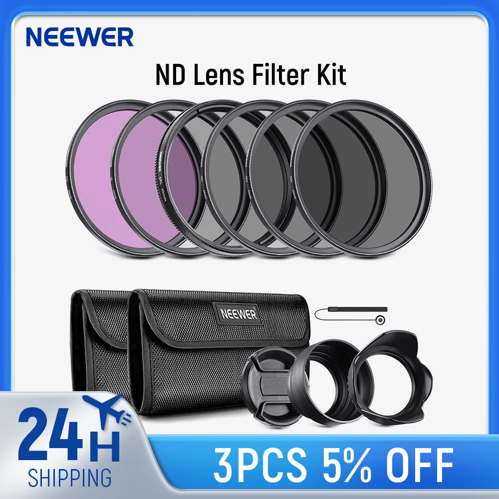NEEWER-Lens-Filter-Kit-UV-CPL-FLD-ND2-ND4-ND8-Lens-Hood-and-Lens-Cap ...