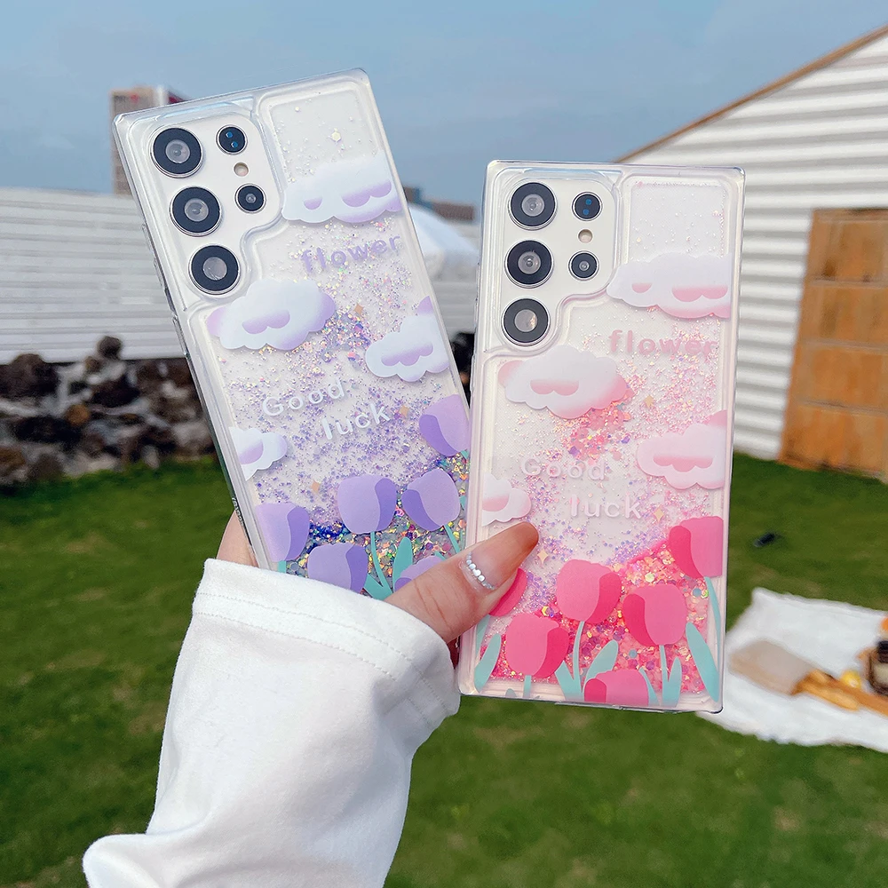 Dynamic Glitter Liquid Quicksand Case For Samsung Galaxys23 S20 S22 ...