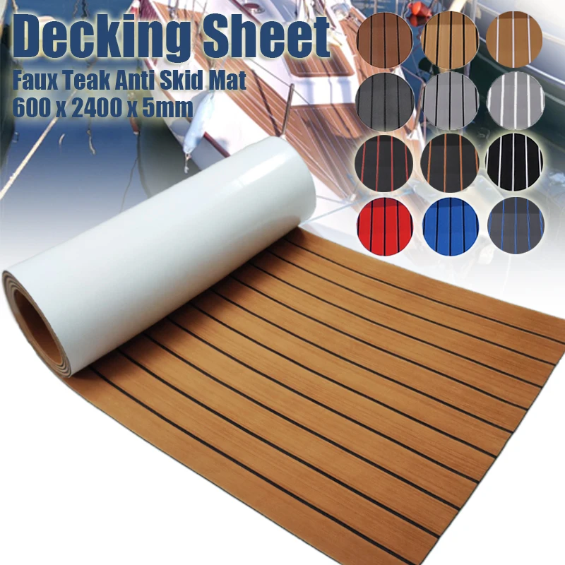 600X2400X5Mm-Eva-Foam-Faux-Teak-Boot-Decking-Mat-Bruin-Dek-Vel-Jacht ...