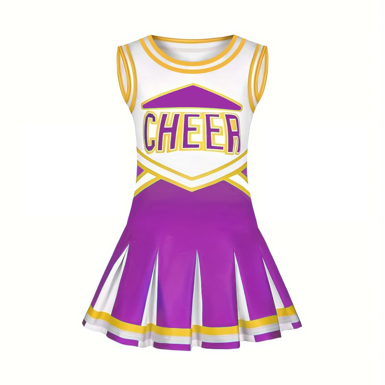 Summer-Team-Cheerleading-Uniforms-Trendy-Girls-Sleeveless-Dresses-Kids ...