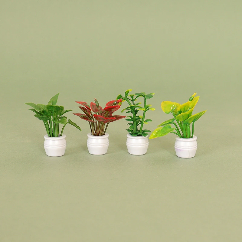 Doll-House-Mini-Simulated-Green-Plant-Potting-Plant-Model-DIY-Dollhouse ...