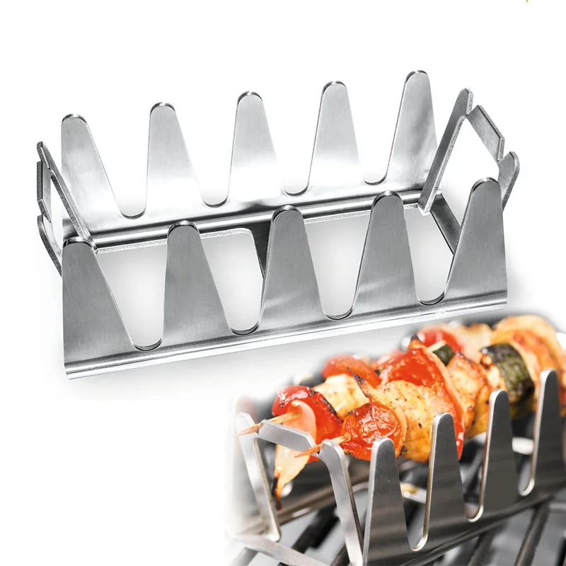 Non-Stick-BBQ-Rib-Rack-Barbecue-Steaks-Racks-Stainless-Steel-Chicken ...