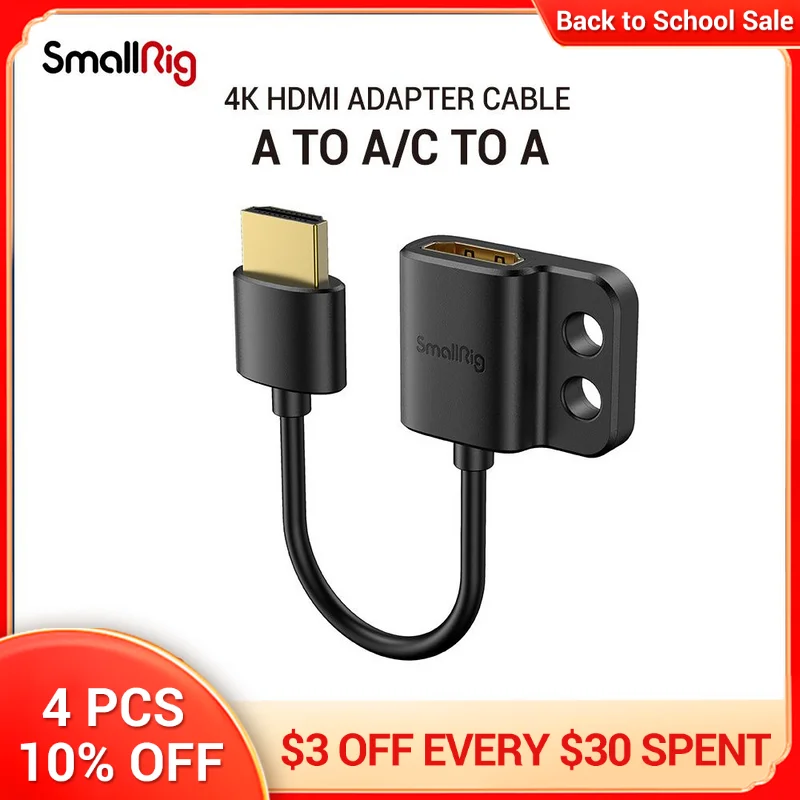 Smallrig ultra fino 4k adaptador cabo a a/c a a/d a um para bmpcc 4k ...