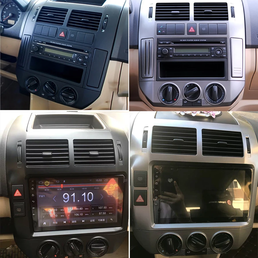 Voor Volkswagen Polo 2004 2011 Autoradio Stereo Gps Navigator 6Gb Ram ...