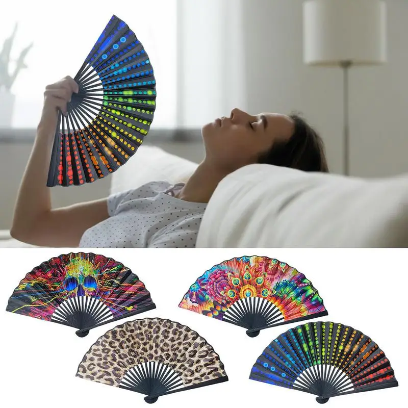 Folding-Hand-Fan-Portable-Party-Wedding-Supplies-Hand-Fan-Satin-Cloth ...