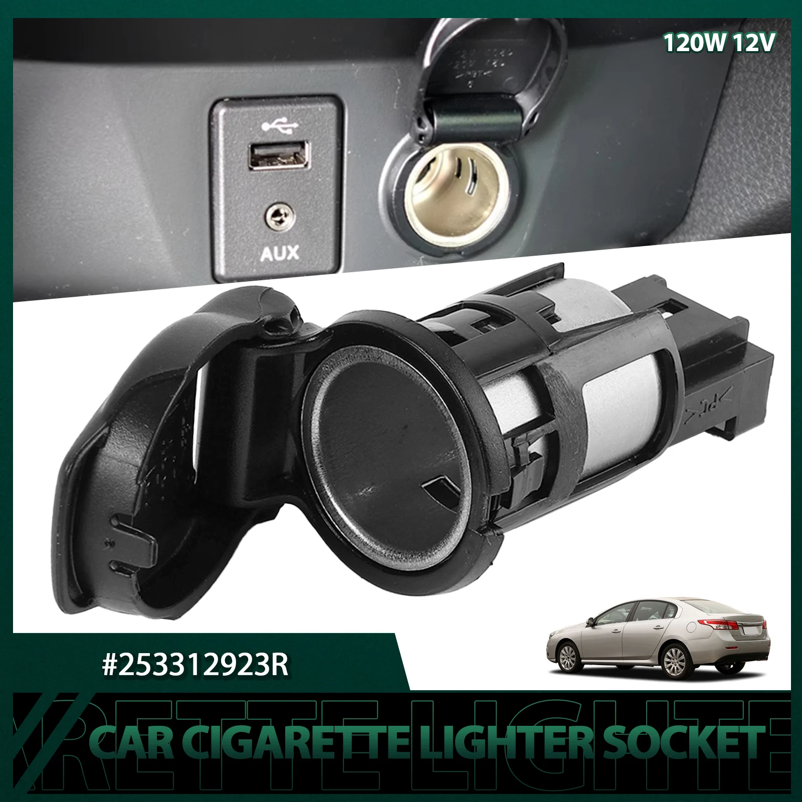 Car-Power-Socket-253312923R-12V-120W-Auto-Cigarette-Lighter-Replace-For ...
