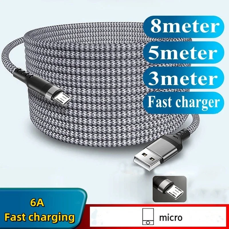 Extender-Long-Usb-A-Fast-Charging-Cable-Charger-3M-5M-8M-Micro-Usb-Wire ...