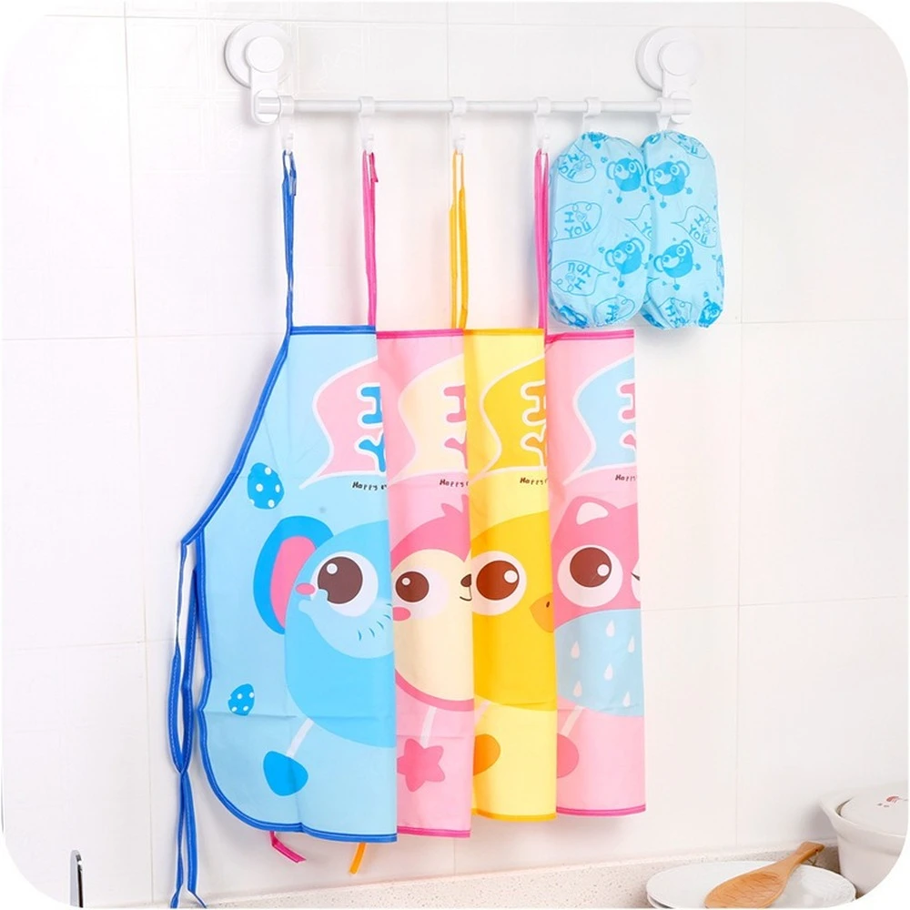 1 Set Cute Kids Chef Apron Sets Child Cooking Painting Waterproof ...