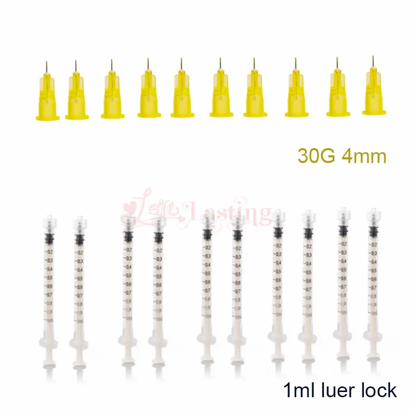 10pcs-lot-1ml-luer-Syringe-30G-4mm-32G-Injection-Needles-Tattoo-Needles ...