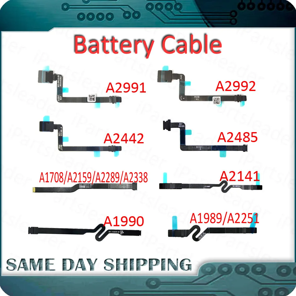 New Battery Flex Cable A1708 A2338 A2251 A2442 A2485 A2992 A2991 A2141 ...