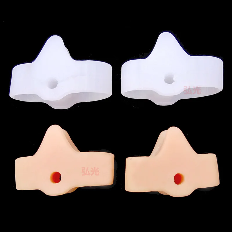 2pcs=1pair Silicone Two Hole Toe Separator Gel Foot Finger Protector ...
