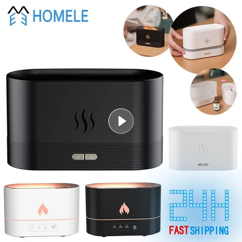 Aroma Diffuser Air Humidifiers Ultrasonic Desktop Indoor Home Fragrance LED Simulation Colorful ...