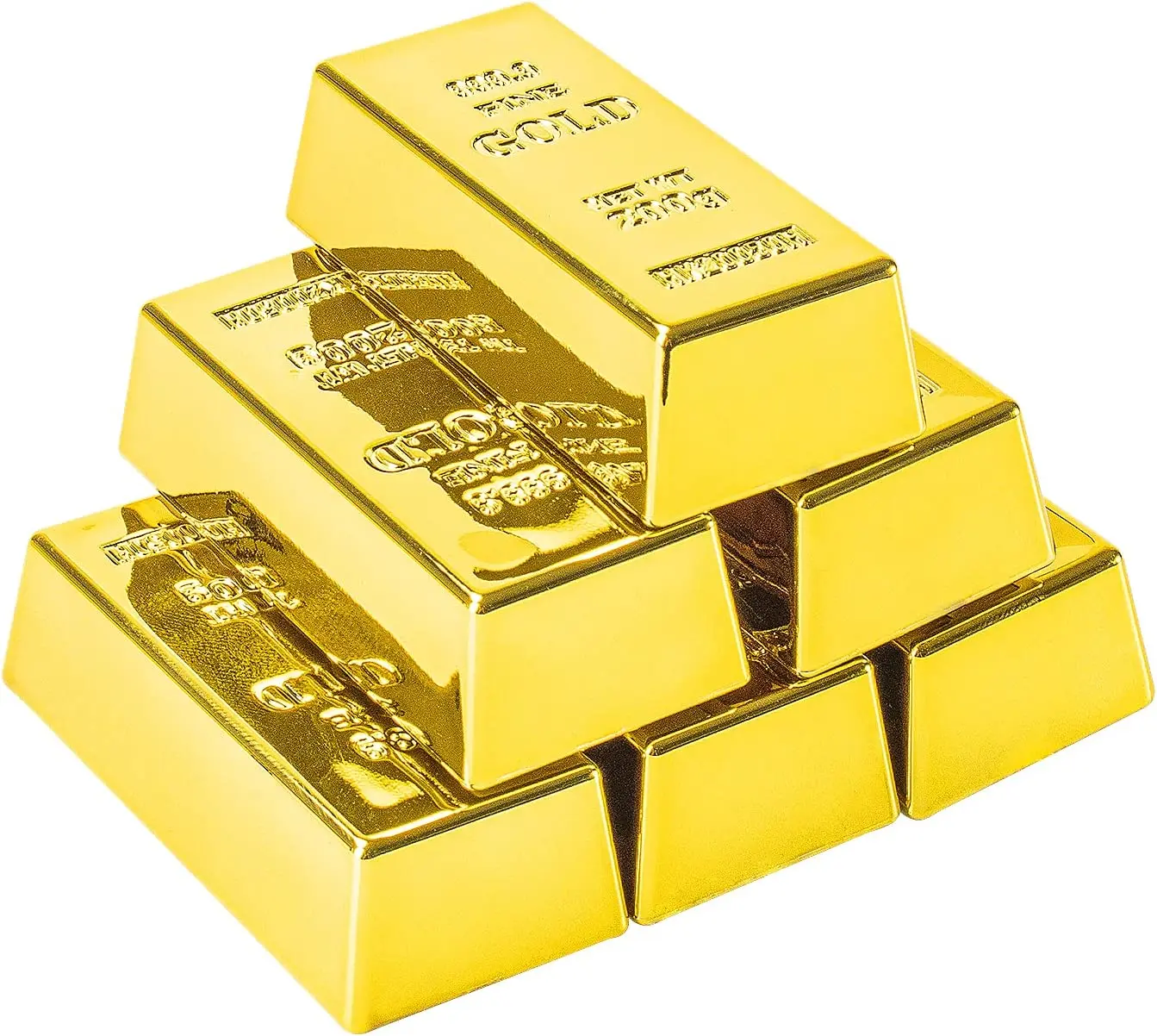 3-6Pcs-Plastic-Fake-Gold-Bullion-Simulated-Golden-Brick-Fake-Glittering ...