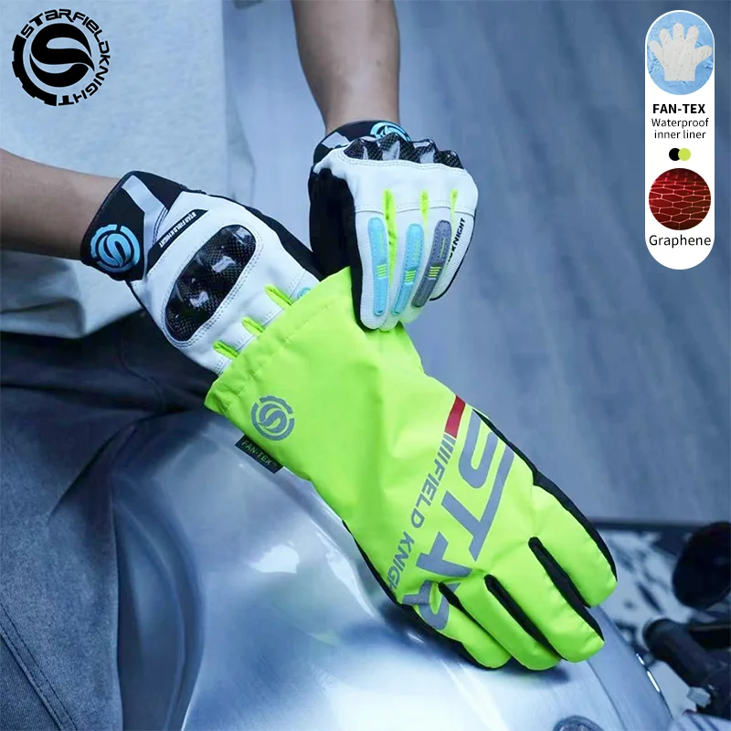 Winter Summer Raincoat Gloves Cover Waterproof Non-slip Motorcycle ...