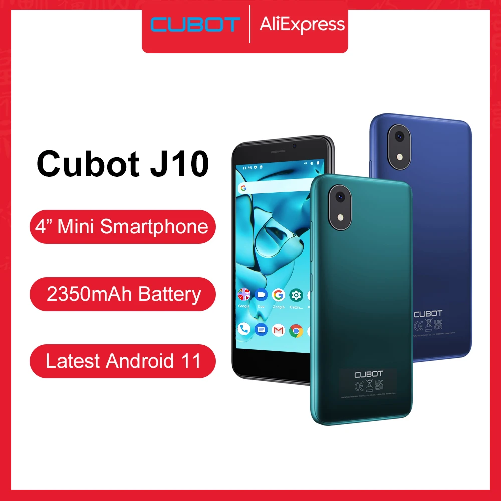 Cubot teléfono inteligente J10, Smartphone con pantalla de 4 pulgadas, cámara trasera de 5MP ...