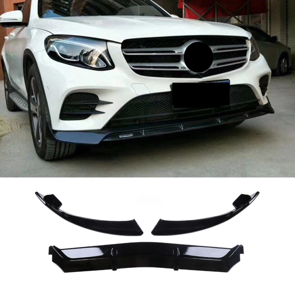 For-Mercedes-Benz-GLC-Class-X253-Front-Bumper-Lip-Splitter-Spoiler-Tuning-GLC200-GLC260-GLC300 ...
