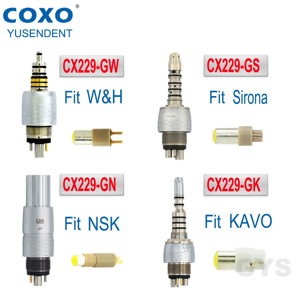 COXO-Dental-6-Pin-LED-Coupling-LED-Bulb-For-Fiber-Optic-High-Speed ...