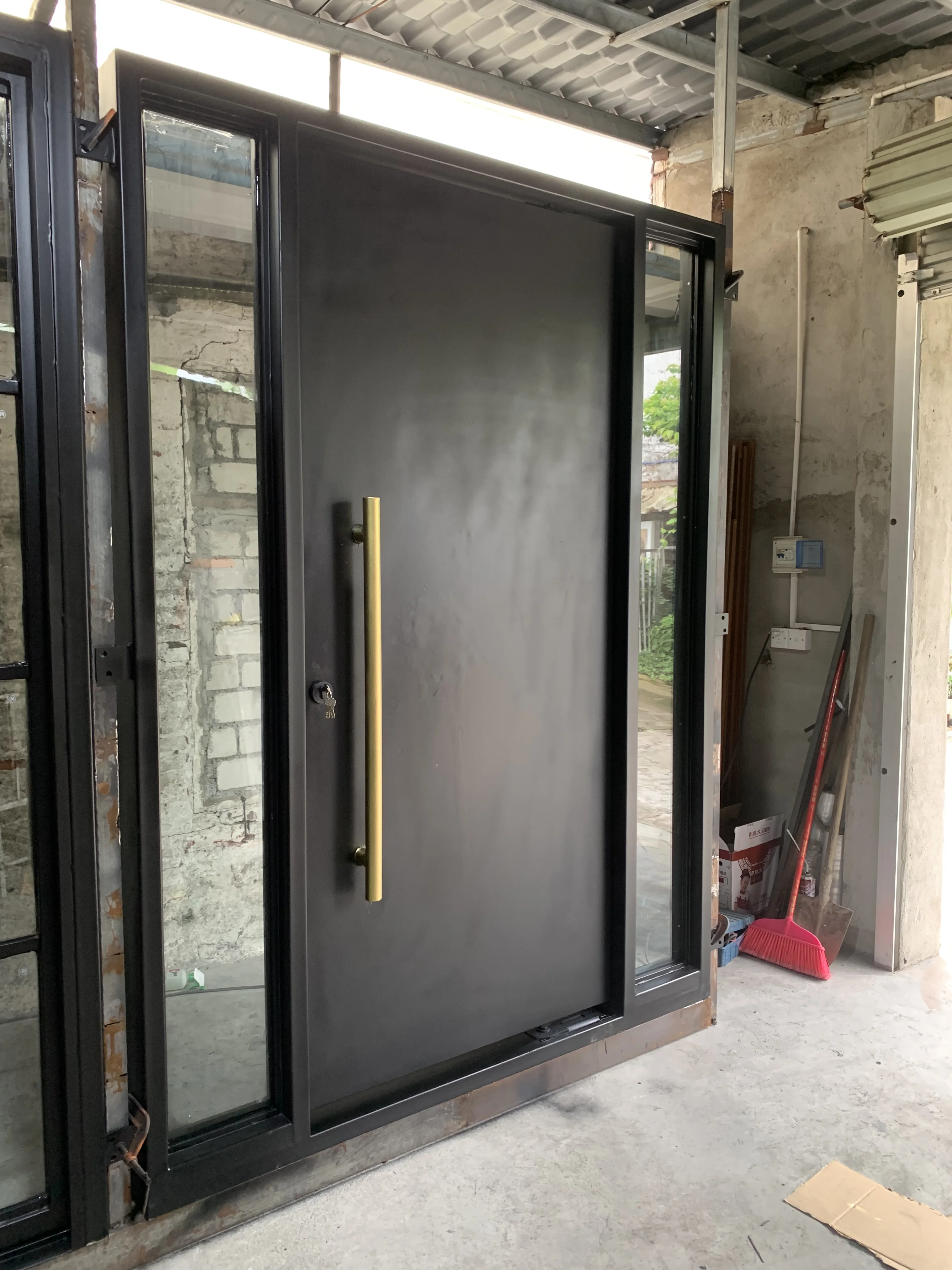 Black Single Front Doors