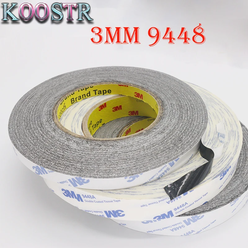 3M 9448 블랙 양면 접착 테이프 0.15mm 두께 너비 스틱 핸드폰 커버 스크린 LCD 유리 50M 길이 선택 가능|공구 ...