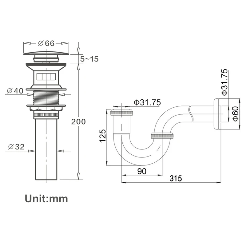 Sink Outlet Drawing