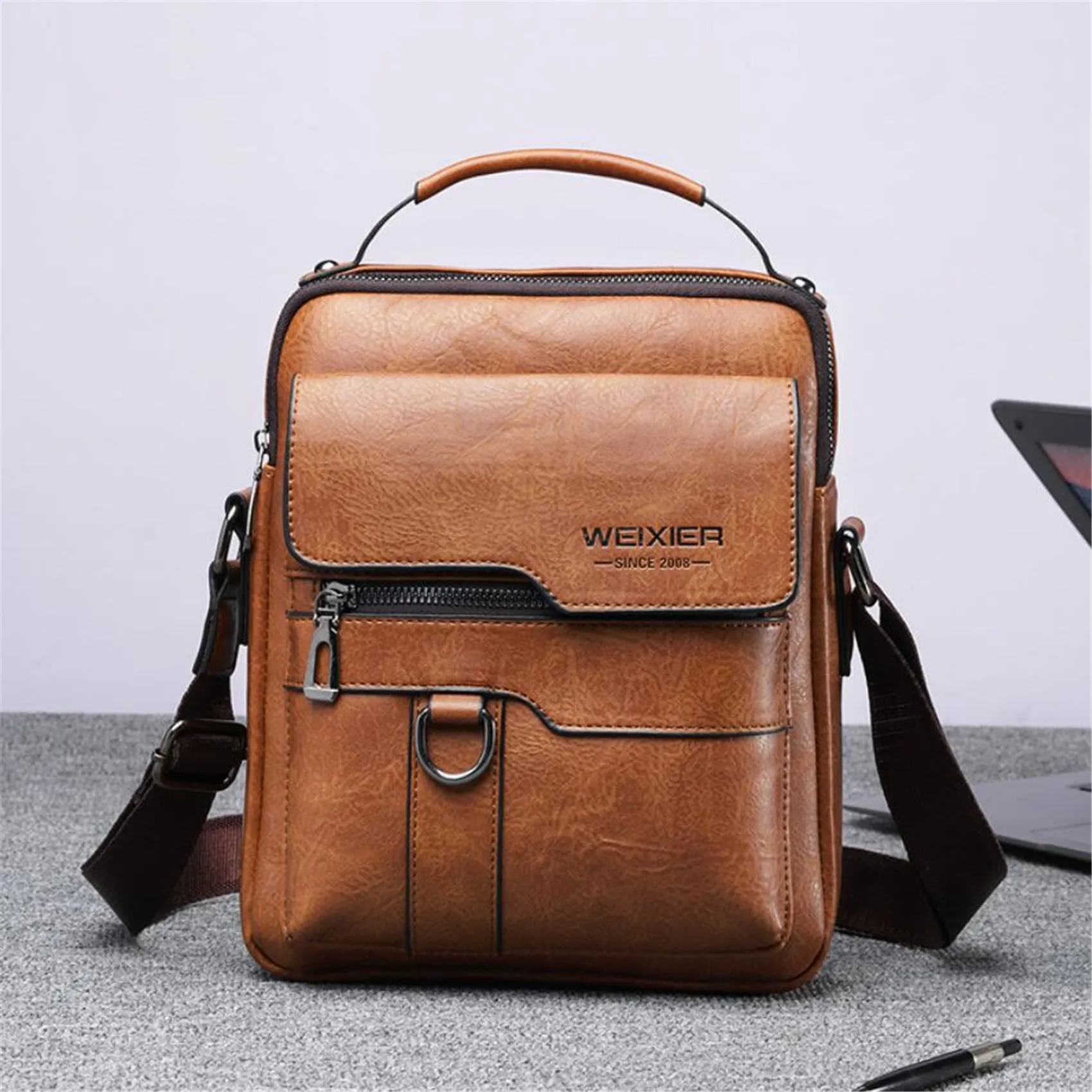 New-Men-s-Messenger-Bag-PU-Leather-Men-Travel-Sling-Bag-Large-Capacity ...