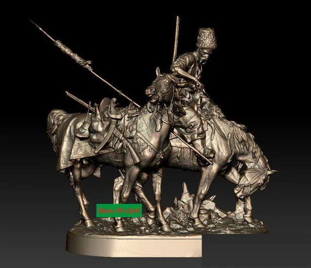 3D Modell Stl Formátum, Szilárd Forgási Szobor A Cnc Géphez Kozak ...