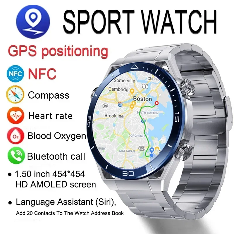 2024-New-GPS-Smart-Watch-Men-NFC-Compass-AMOLED-HD-Full-Touch-Screen ...