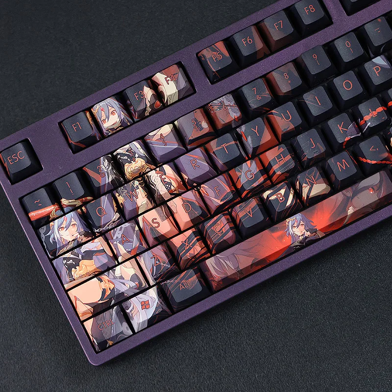 Keycaps PBT Mechanical Keyboard Anime Keycaps Sublimation Game ...