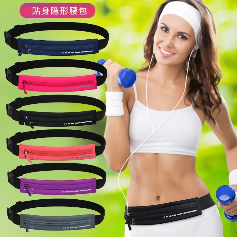 Women-and-men-s-slim-fitting-running-belt-runner-waist-bag-phone-holder ...