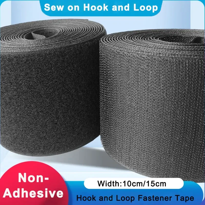 1Meter-Sew-on-Hook-and-Loop-Tape-10-15cm-Width-Non-Adhesive-Back-Nylon ...