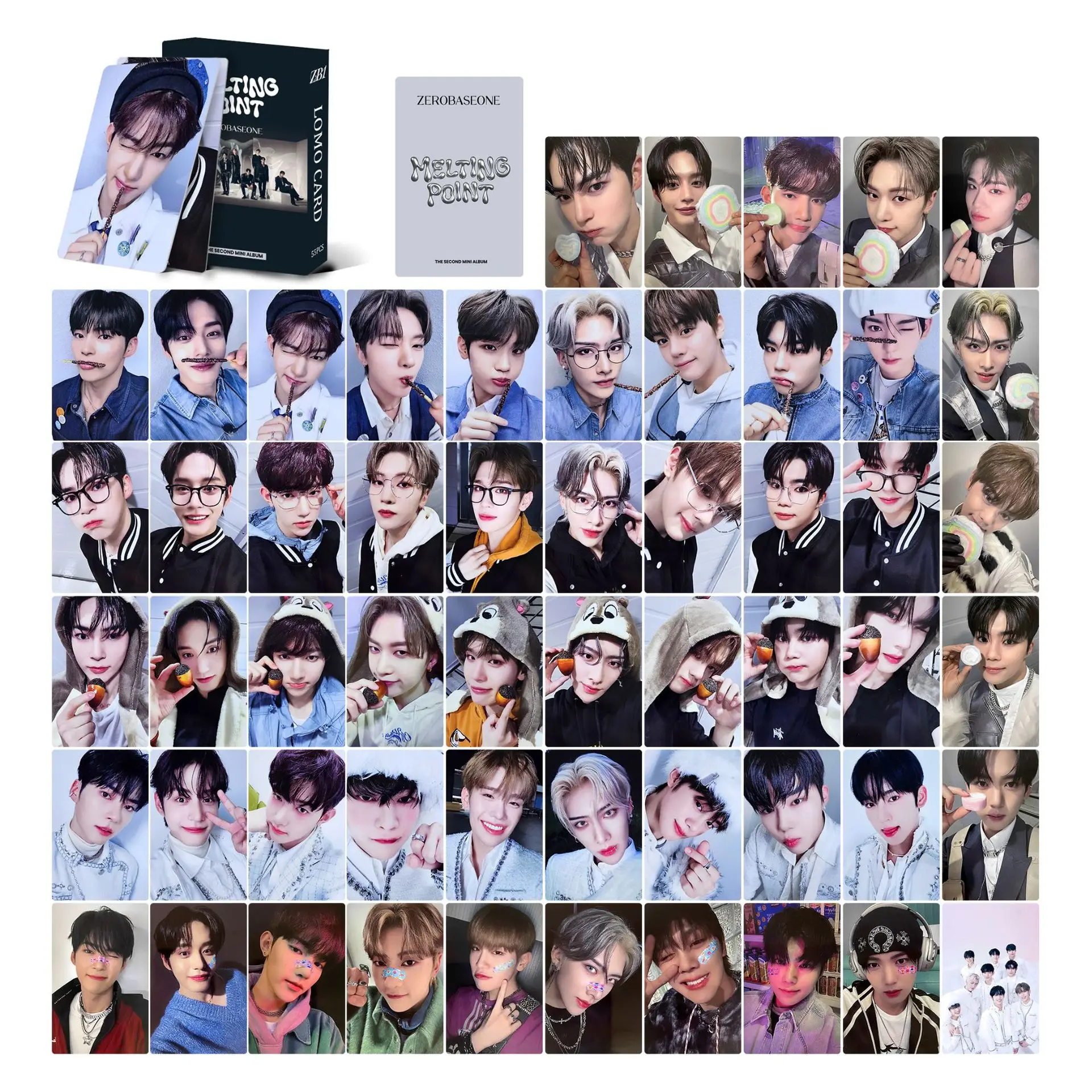 Kpop-ZEROBASEONE-Album-MELTING-POINT-Photocards-ZB1-55PCS-Non-Repetitive-LOMO-Card-ZHANGHAO ...