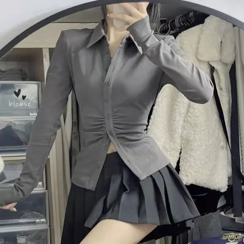 Uniforme-Jk-estilo-formal-feminino-camiseta-saia-linha-A-outono-inverno-primavera-roupa-de-moda ...