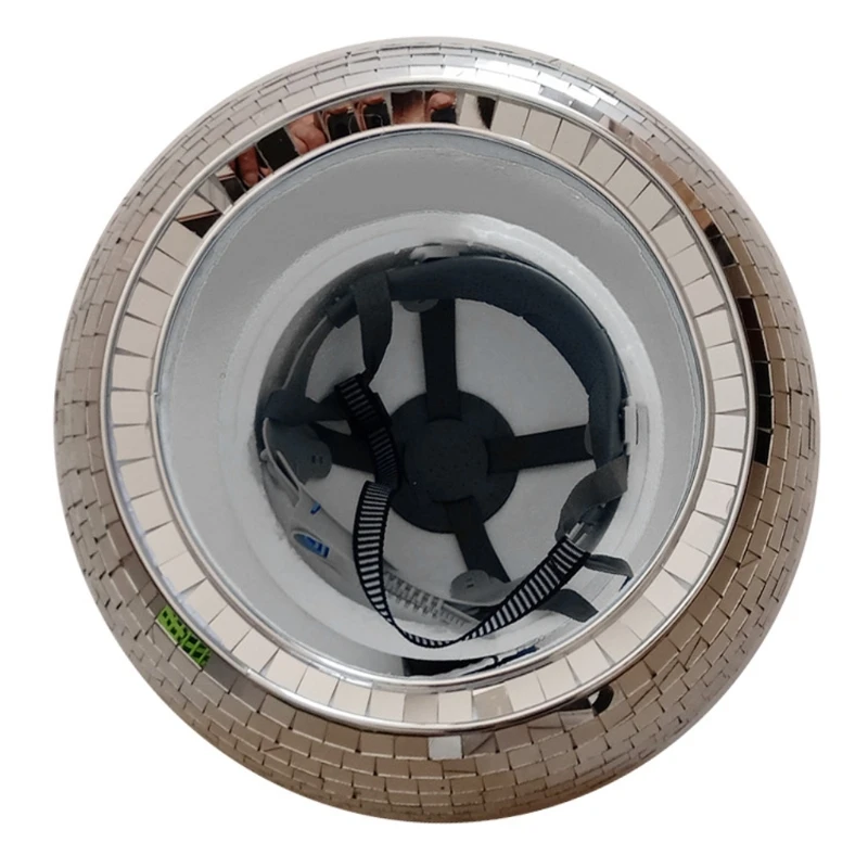 Silver-Glitter-Discos-Ball-Helmet-SparksShine-Hat-Decor-for-Festive ...