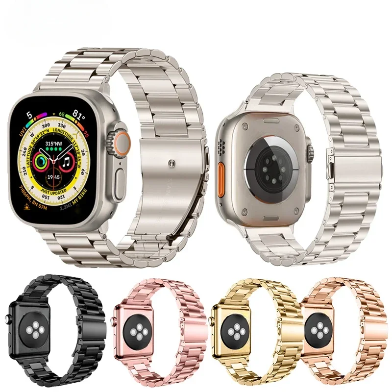 Titanium Color Stainless Steel Strap For Apple Watch Band Ultra 2 49mm ...
